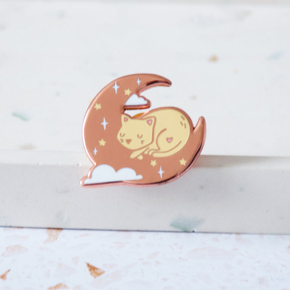 Moon Cat Enamel Pin - SKU PIN44AC – Hop & Flop