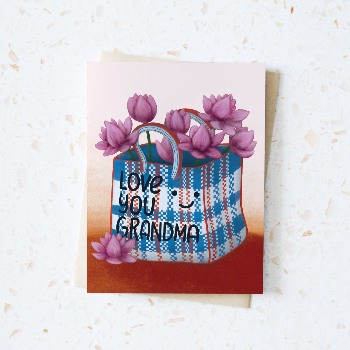 Love You Grandma Card Greeting Card | Grandparent Cards | Asian Bag ...