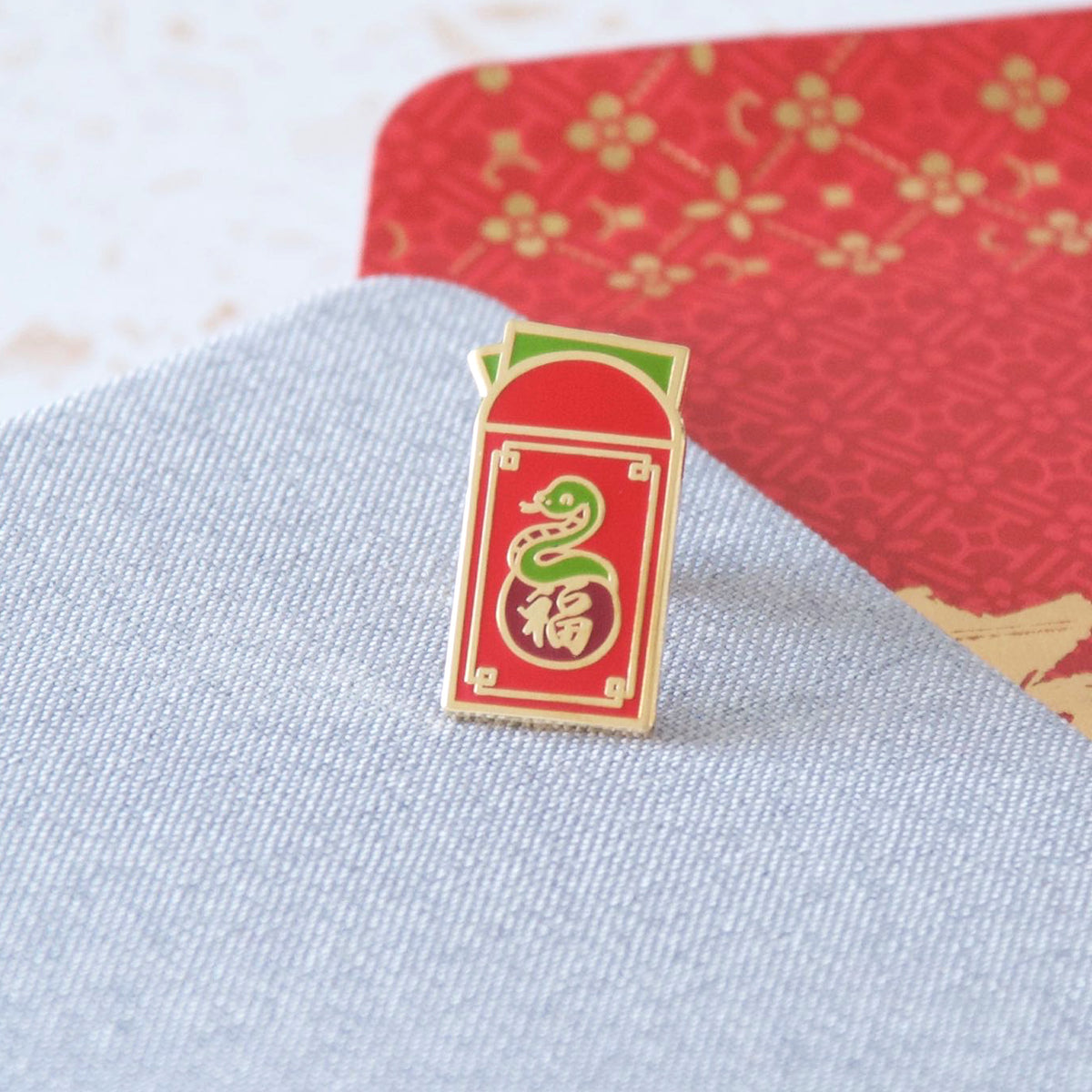 Red Envelope Snake Enamel Pin | Asian Red Envelope | Lucky Money ...