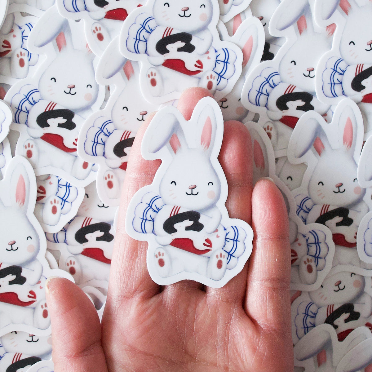 White Rabbit Candy Vinyl Sticker | Lucky Bunny | Hare Sticker | Die Cut ...